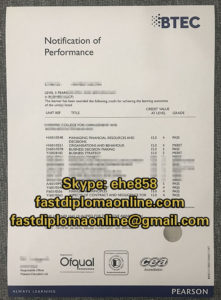 How to get fake transcripts, BTEC Level 5 Notification of Performance ...