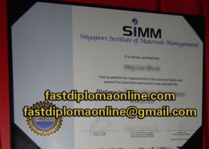 SIMM Singapore diploma replacement, Singapore Institute of Materials Management ...