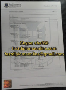 The Fake University of Queensland official academic transcript selling ...
